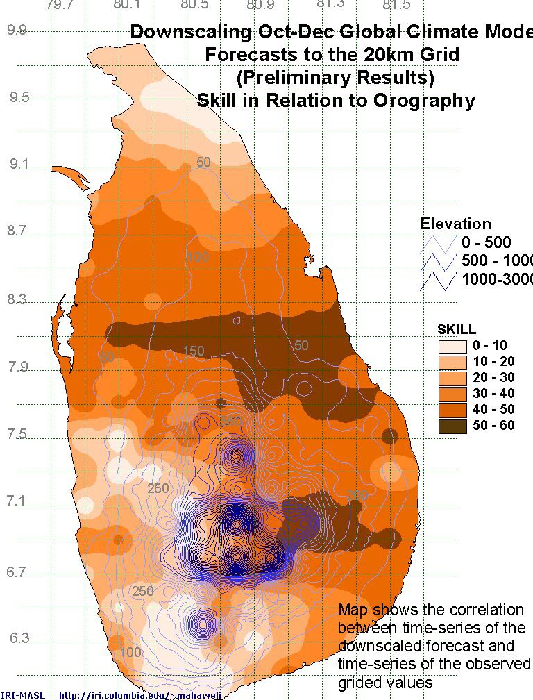 Downscaling October-December Seasonal Climate Forecasts over Sri Lanka
